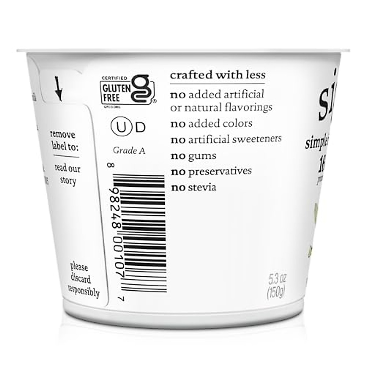 siggi’s® Icelandic Strained Nonfat Yogurt, Vanilla, 5.3 oz. Single Serve Cup – Thick, Protein-Rich Yogurt