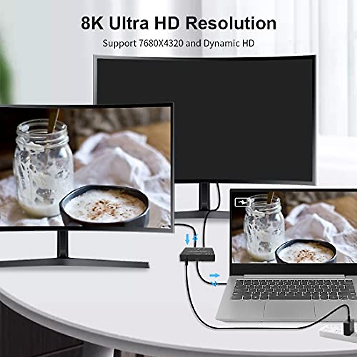 ChenYang CY PD 8K@30hz 100W 10Gbps USB-C Type-C Bi-Direction Switch MST 1 to 2 Hub Support Video Data