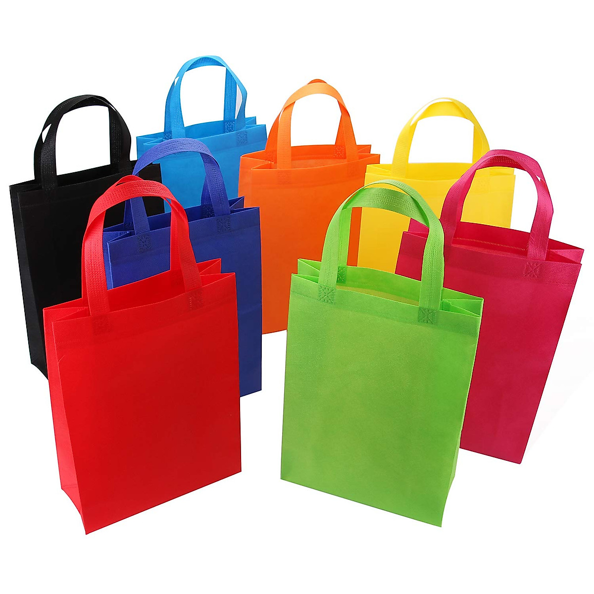 Tosnail 32 Pack Reusable Gift Bags Party Bags Fabric Tote Bags Treat Bags - Assorted 8 Colors