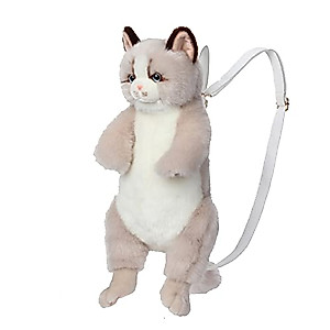 CU-MATE Cute Plush Animal Cat Backpack Multiple Fashion Shoulder Bags Crossbody Gifts With Adjustable Straps for Women Girl Boy Kid (Muppet Cat Backpack2)