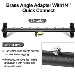 POHIR Pressure Washer Water Broom Pro Max 24 Inch Undercarriage Power Washer Attachment with 3pcs Extension Wand and Quick Connect Pivot Coupler Surface Cleaner 4000psi, 2 in 1 Underbody Car Washer