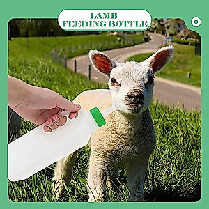 Luxshiny Lamb Milk Bottle Feeding Calf Goat Milk Feeder Goat Plastic Feeding Bucket Livestock Pet Nurse Feeding Supplies for Lamb Goat Dog Pig Calf 850ml 2PCS