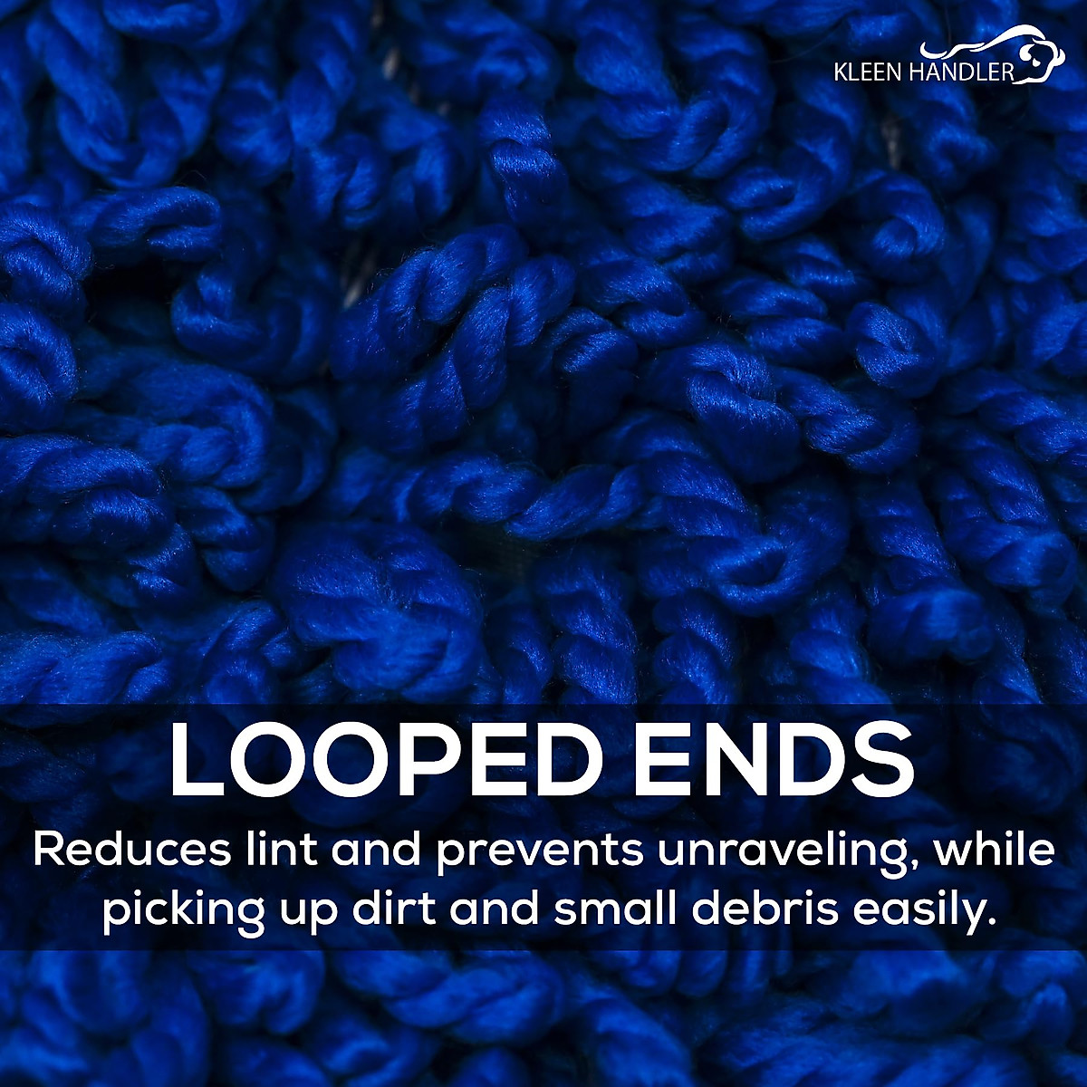 KLEEN HANDLER 36 Inch Microfiber Dust Mop, Large Washable Commercial Dust Mop, Sweeper, Janitorial Dust Mop Head Replacement, Push Mop Broom, Blue