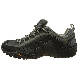 Merrell mens Merrell Mens Intercept Breathable Walking Shoes J73703 Black Smooth Black Leather UK Size 10 (EU 44.5, US 10.5)