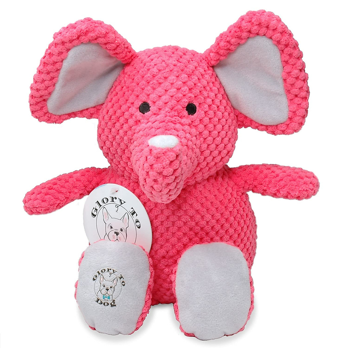 Glory To Dog Eunice The Elephant Large Plush Pink Dog Toy