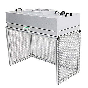 TECHTONGDA 110V Air Flow Clean Bench Dust Free Room Workshop Three Adjustable Speed Vertical Laminar Flow Hood HEPA-Filter for ISO 5 Cleanliness Dust Free Work 47.2x23.6x29 inch Working Area