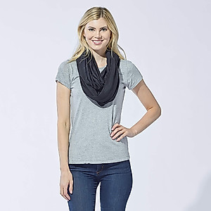 Hadley Wren Women's Classic Solid Soft Lightweight Everyday Infinity Scarf, Black, One Size