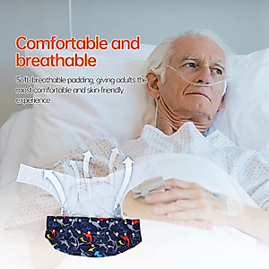 Healifty Adult Cloth Diaper Washable Elastic Reusable Adult Nappy Breathable Leakfree Patient Underwear Pants for Old Man Incontinence Teen Special Needs Suits Black, 39X26X0.9CM (125415UAON)