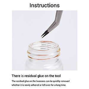 2 Pcs Eyelash Extension Tweezers Cleaning Tool with Liquid Remover and Sponge Ball Eyelash Curler Cleaner Tweezers Cleaning Tool Kit For Lash Extension Tools