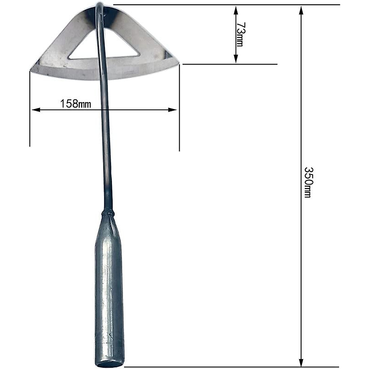 PINTLE Garden Hoe - All-Steel Hardened Hollow Hoe for Weeding, Garden Edger Weeder, Easy Weeding and Soil Loosening, Weeding Hoe Garden Tool, Durable and Efficient Hand Tool
