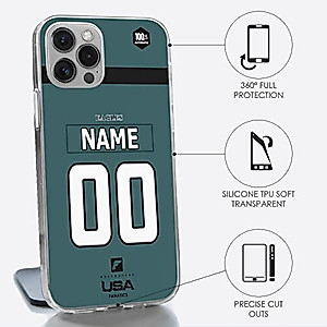 Football Phone Case Philadelphia USA Customize Your Name and Number Silicone Transparent - Compatible iPhone and Samsung (Samsung Galaxy A04)
