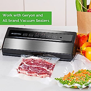 GERYON Vacuum Sealer Bags for All Food Vacuum Sealer Machine, 2 Pack 8" x 16' Vac Sealer Rolls, Commercial Grade BPA Free Material for Sous Vide & Saver Storage