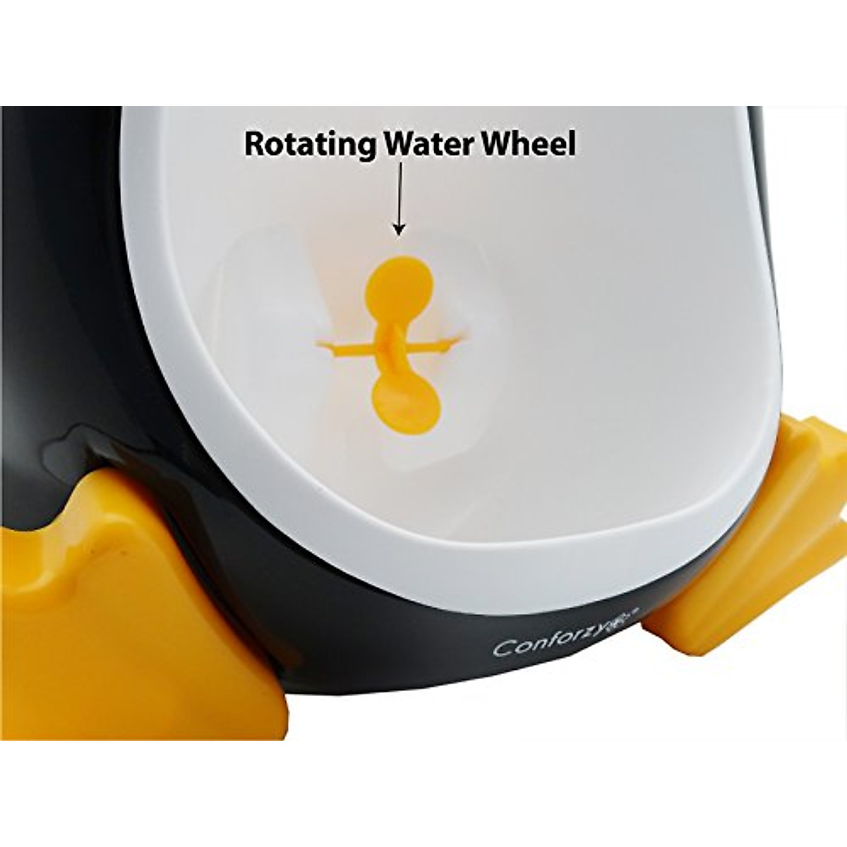 Conforzy, Penguin Standing Potty Training Urinal for Boys with Fun Aiming Target (Black)