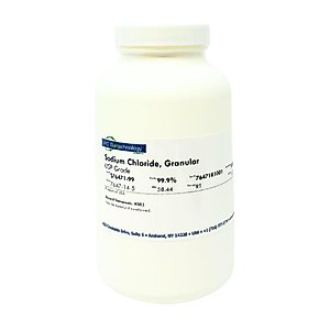 Sodium Chloride, Granular 99+% - USP Grade - Meets BP/EP/FCC/JP Specifications - 500G