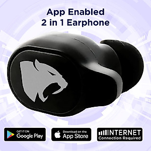 Sabertooth VLT450 Smart Voice Language Translator Single Ear Bud with Direct Talk Software to Complete Seamless Voice Language Translation, Translates up to 60 Languages, Compatible with IOS & Android