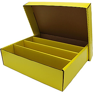 High Gloss Storage Card Box (3200ct) with Dividers for Card Games and Sports Cards