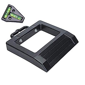 Homeon Wheels Pallet Jack Stopper Truck Chock Heavy Duty Pallet Jack Chock 14.2" Length x 11.6" Width x 2" Height (1 Piece-Black) and One T Level