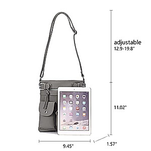 KL928 Crossbody Bags for Women Shoulder Purses and Handbags (grey)