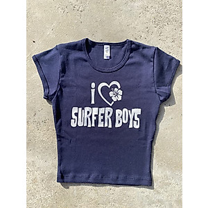 Y2K Academia Graphic Crop Top Letter Pattern Short Sleeve Tee Slim Fit Sweet Shirt Fairy Grunge 90s Summer Streetwear