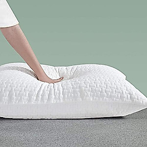 HOMBYS Extra Firm Bed Pillows for Sleeping, Shredded Memory Foam Pillows King Size Set of 2, for Side, Back, Stomach Sleepers,Viscose from Bamboo Cooling Cover