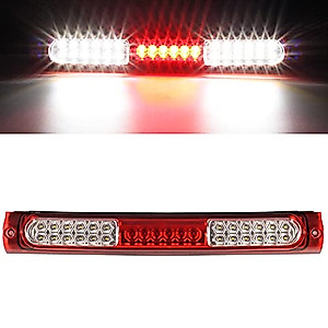 Partsam High Mount Led 3rd Brake Light Bar Replacement for F150 97-04 Rear Top Roof Cab Center Mount Third Brake Light Stop Tail Cargo Light Lamps Assembly Chrome Housing Waterproof