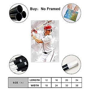 Baseball Poster Trea Turner Canvas Poster Bedroom Decor Sports Landscape Office Room Decor Gift Unframe: Unframe:08x12inch(20x30cm)