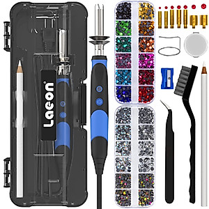 Hotfix Rhinestone Applicator Tool, Hot Fixed Applicator Rhinestones Kit, Bedazzler Kit with Rhinestones for clothes, Bigger Gems Crystal Pen Setter, 15 Colors Rinestones Set, AB Crystal,DIY for crafts