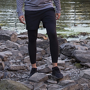 Copper Fit Men's Copper Infused Thermal Pant Base Layer, Black, Small