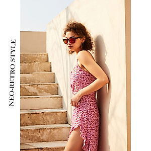 Lasiyanor Lightweight TAC Square Polarized Sunglasses TR90 Frame UV400 Trendy Designer Sun Glasses for Women Men