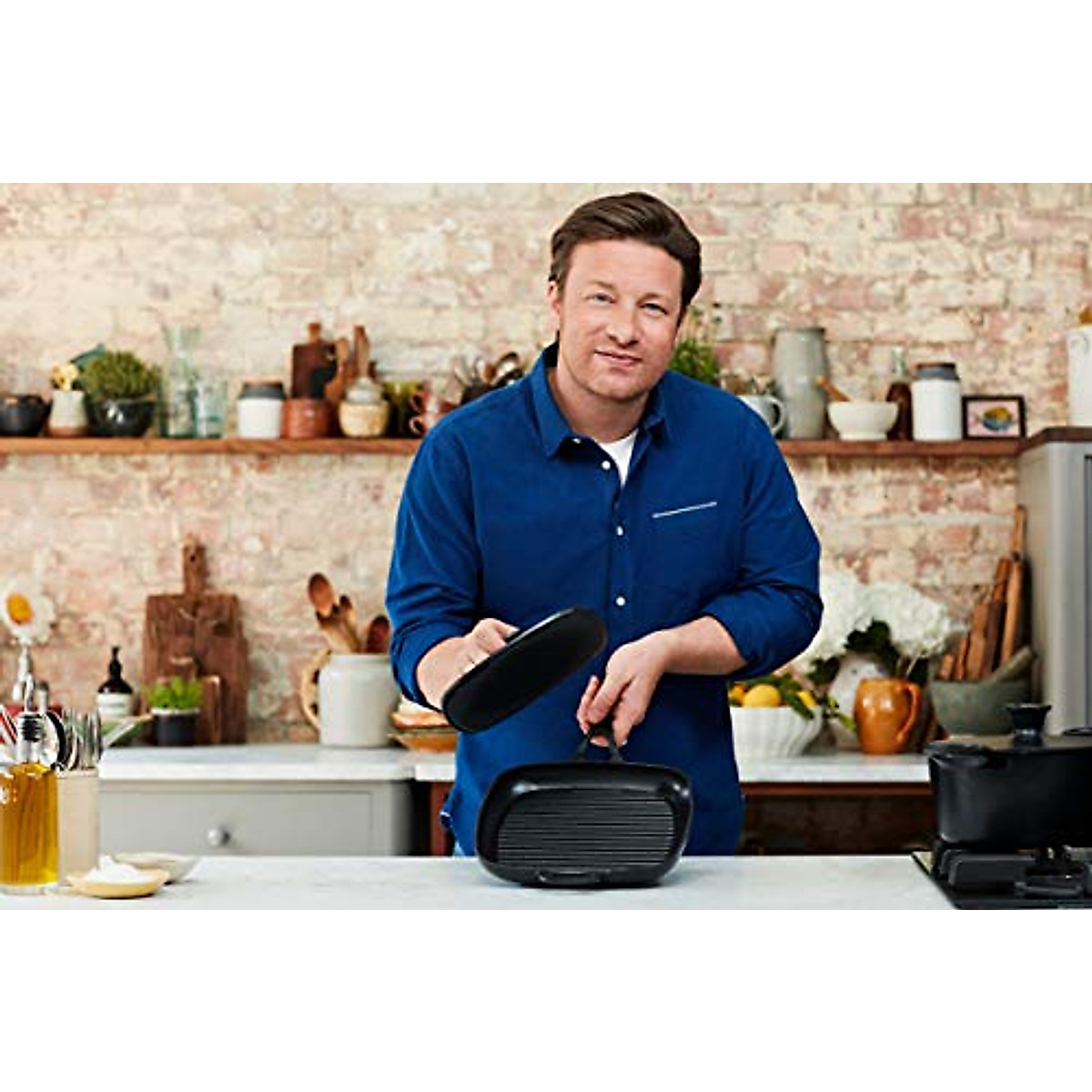 Tefal Jamie Oliver Cast Iron Grill Press