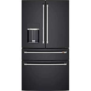 Cafe CVE28DP3ND1 27.8 cu. ft. Smart 4-Door French Door Refrigerator in Matte Black, Fingerprint Resistant and ENERGY STAR