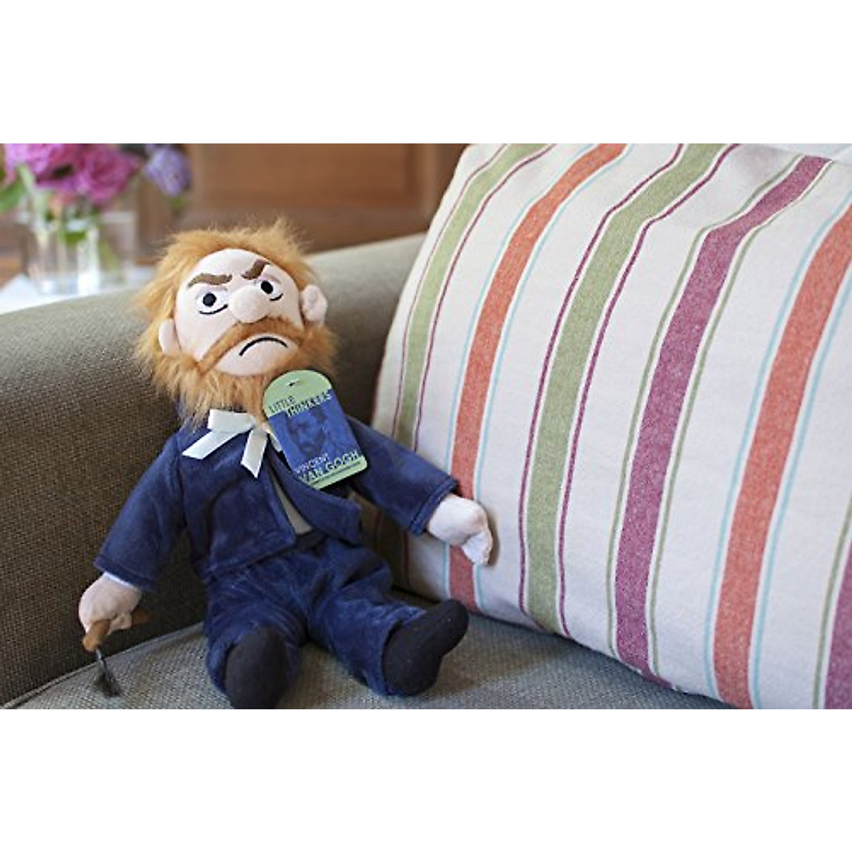 Vincent Van Gogh Doll - 11" Soft Stuffed Plush Little Thinker - Toy for Kids or Adults