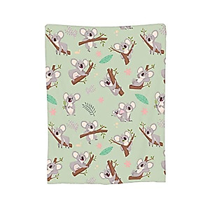Cute Koala Blanket Soft Fleece Throw Blanket Cozy Fuzzy Warm Flannel Plush Throw Blankets for Couch Bed Sofa All Season Gift 50"X40"