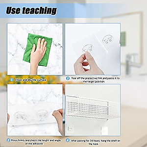 Rcybeo 20 Pack Shower Caddy Adhesive Hooks Replacement, Adhesive Hooks for Shower Strong Sticker Hooks for Bathroom Replacement,No Drilling Shower Kitchen Accessories