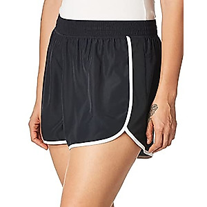 JUST MY SIZE Womens Active Woven Run Athletic-shorts, Black, 3X US