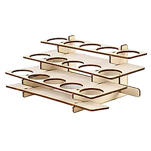 Jili Online Wooden Paint Ink Bottles Stand Spraying Paints Art Bottle Storage Holder - 15 Hole
