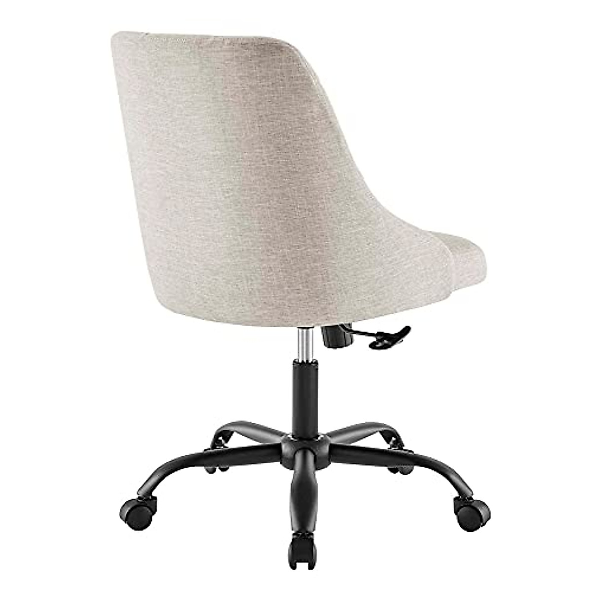 Modway Distinct Tufted Swivel Upholstered Office Chair, Black Beige 23 x 20.5 x 32