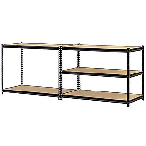 Muscle Rack UR482472PB5PAZ-SV Silver Vein Steel Storage Rack, 5 Adjustable Shelves, 4000 lb. Capacity, 72" Height x 48" Width x 24" Depth