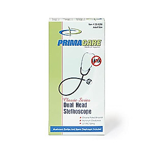 Primacare DS-9290-BL Adult Size 22 Inch Stethoscope for Diagnostics and Screening Instruments, Lightweight and Aluminum Double Head Flexible Stethoscope, Blue