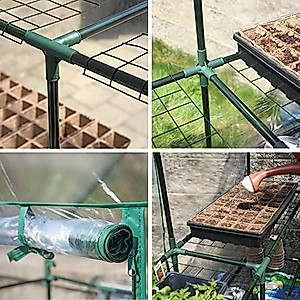 Miracle-Gro 4'8" x 4'8" x 6'5" All-Season Small Walk-in Greenhouse with 8 Wire Shelves for Outdoors, Easy-Access and Durable, Translucent