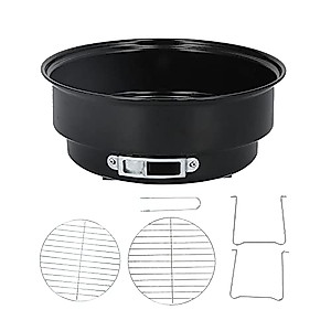 yaogohua Mini Round Barbecue Grill Set, Portable Iron Charcoal Grill for Home Kitchen Outdoor BBQ Camping Traveling Picnics Garden Beach Party