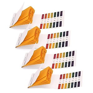 Utoolmart pH Test Paper, 320PCS Full Range 1-14 Litmus Paper pH Soap Making Testing Strips for Water Saliva Urine Soil, Drinks, 4 Packs
