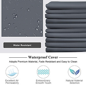 COSTWAY 3PCS Patio Wicker Rattan Sofa Set Outdoor Sectional Conversation Set Lawn Garden Gery