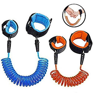 Lainrrew 2 Pack Anti Lost Wrist Link, Safety Wrist Link Anti Lost Wristband Toddler Safety Leash Baby Leash for Kids Toddlers