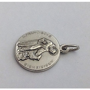 Saint Francis of Assisi Medal - The Patron Saints Medals -100% Made in Italy (St.Francis with The Wolf)