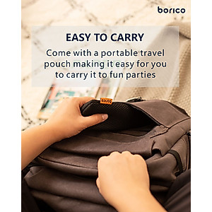 BORICO Card Holders for Playing Cards - 2 Pack Playing Card Holder for Kids and Adults,Stackable Storage Game Card Tray with a Travel Pouch (Blue)