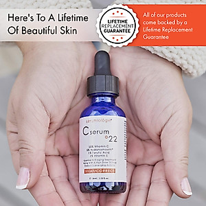 serumtologie C Serum 22 – Pure Vitamin C Serum for Face with Hyaluronic Acid & Ferulic Acid | Potent Anti-Aging Serum for Dark Spots, Fine Lines and Wrinkles | Brightening Serum - 1.15 Fl Oz