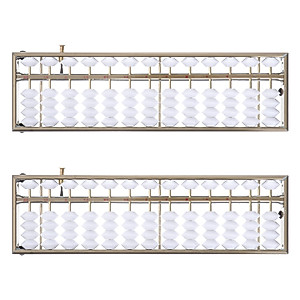 NUOBESTY 2 Pcs Abacus Chinese Counting Tool Kids Math Toys Old Chinese Calculator Chinese Bead Counter Toys for Toddlers Childrens Toys Student Aluminum Alloy Universal Japan White