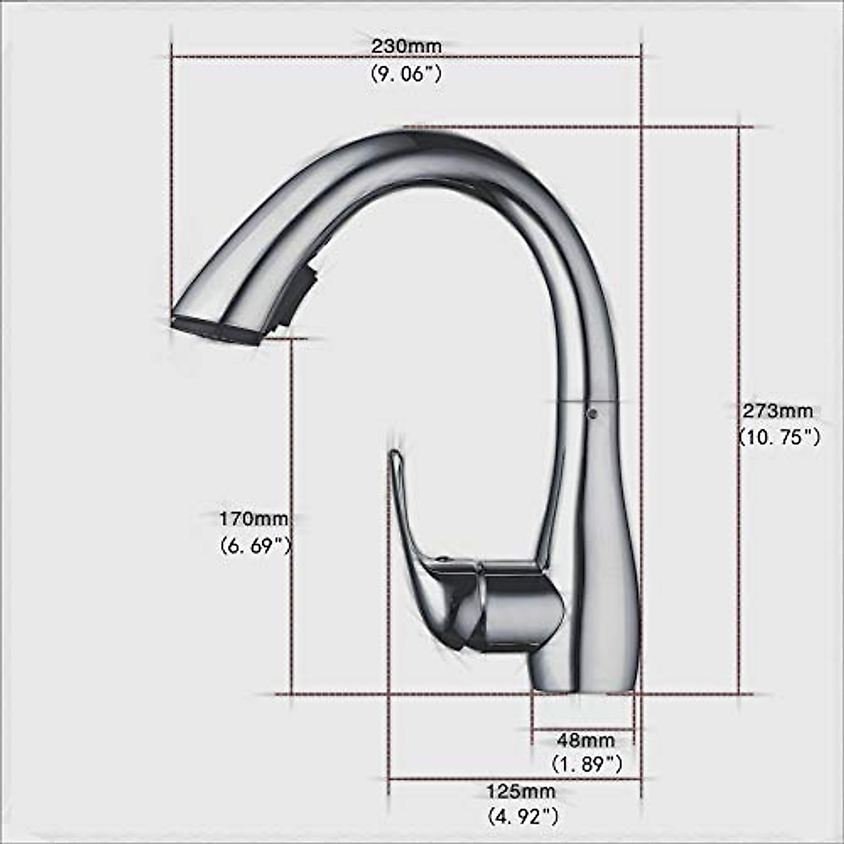 Beelee Kitchen Sink Faucets with 360 ° Rotation Pull Out Swivel Spout,Single Handle Mixer Kitchen Faucets with 2-Function Sprayer, Black,BLSS1749B