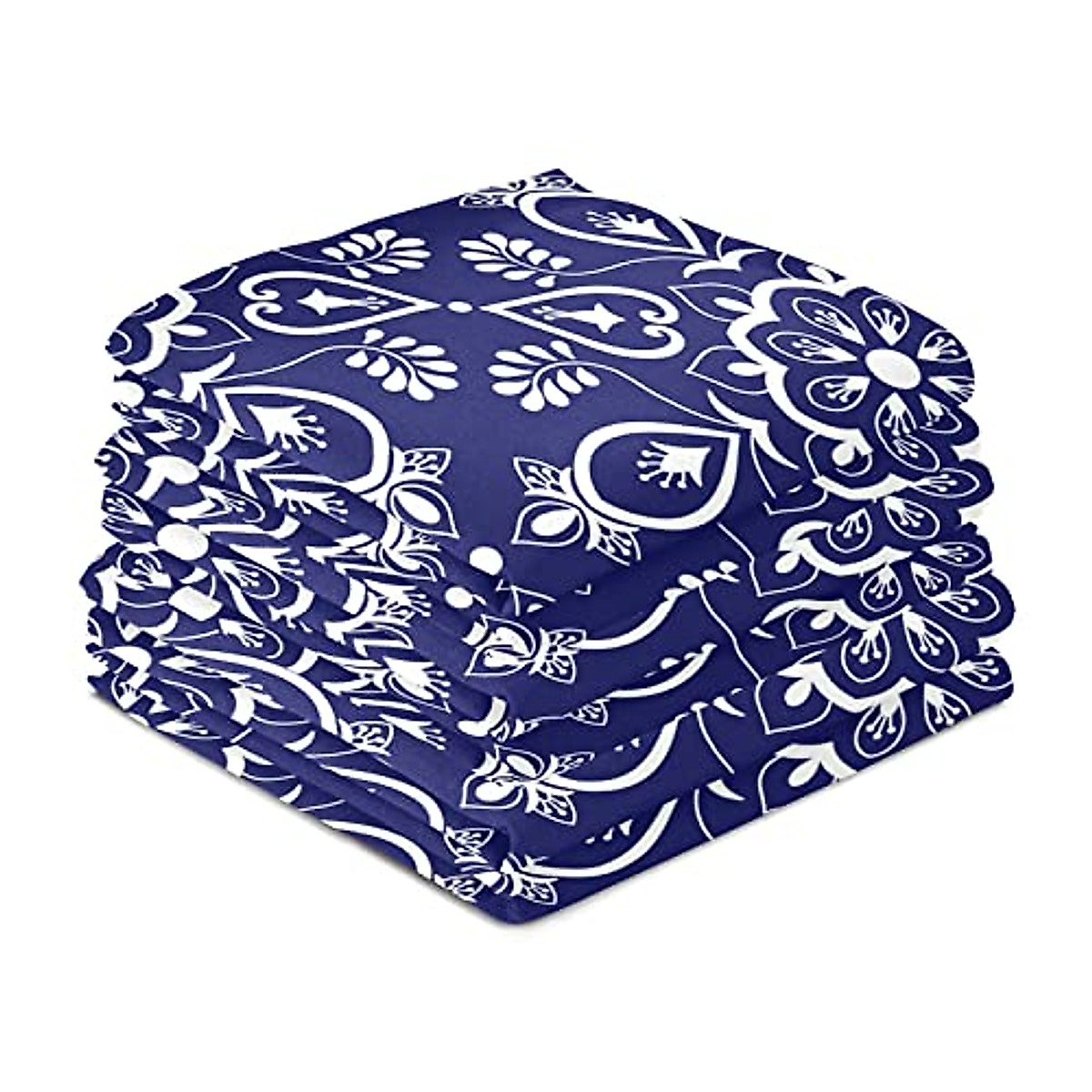 Qilmy Mexican Talavera Kitchen Dish Towel Set of 6, Soft Absorbent Dish Cloths Decorative Tea Bar Drying Towels, 18 x 28 Inch